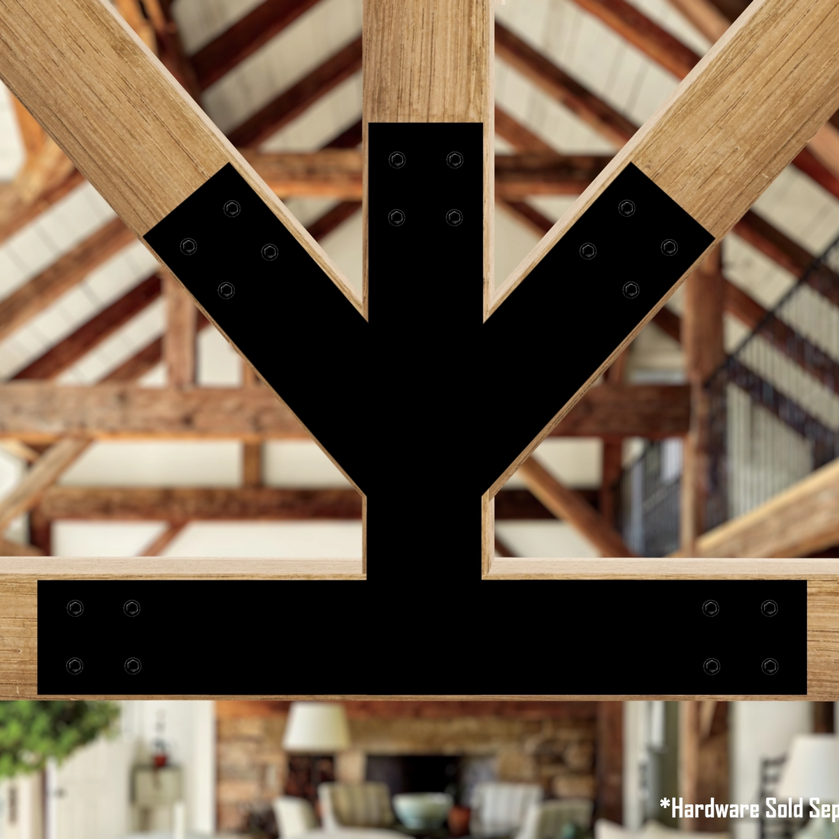 Custom Gable Bracket for Exposed Beams | Madison Iron and Wood