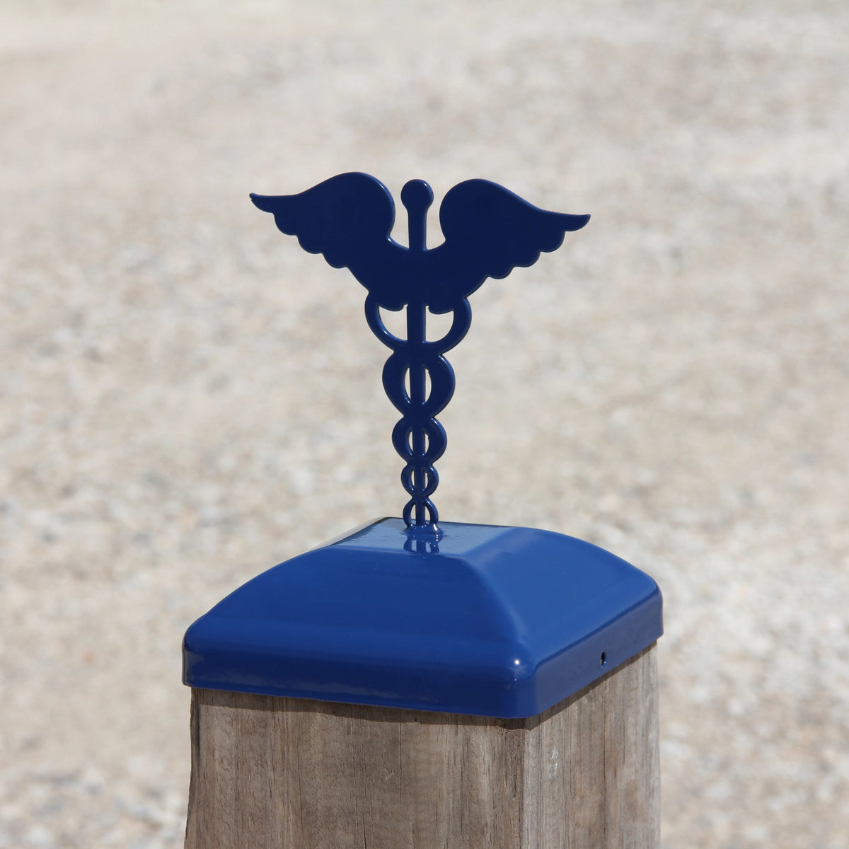 Caduceus Medical Nurse Symbol Insignia Fence Post Cap - Madison Iron ...