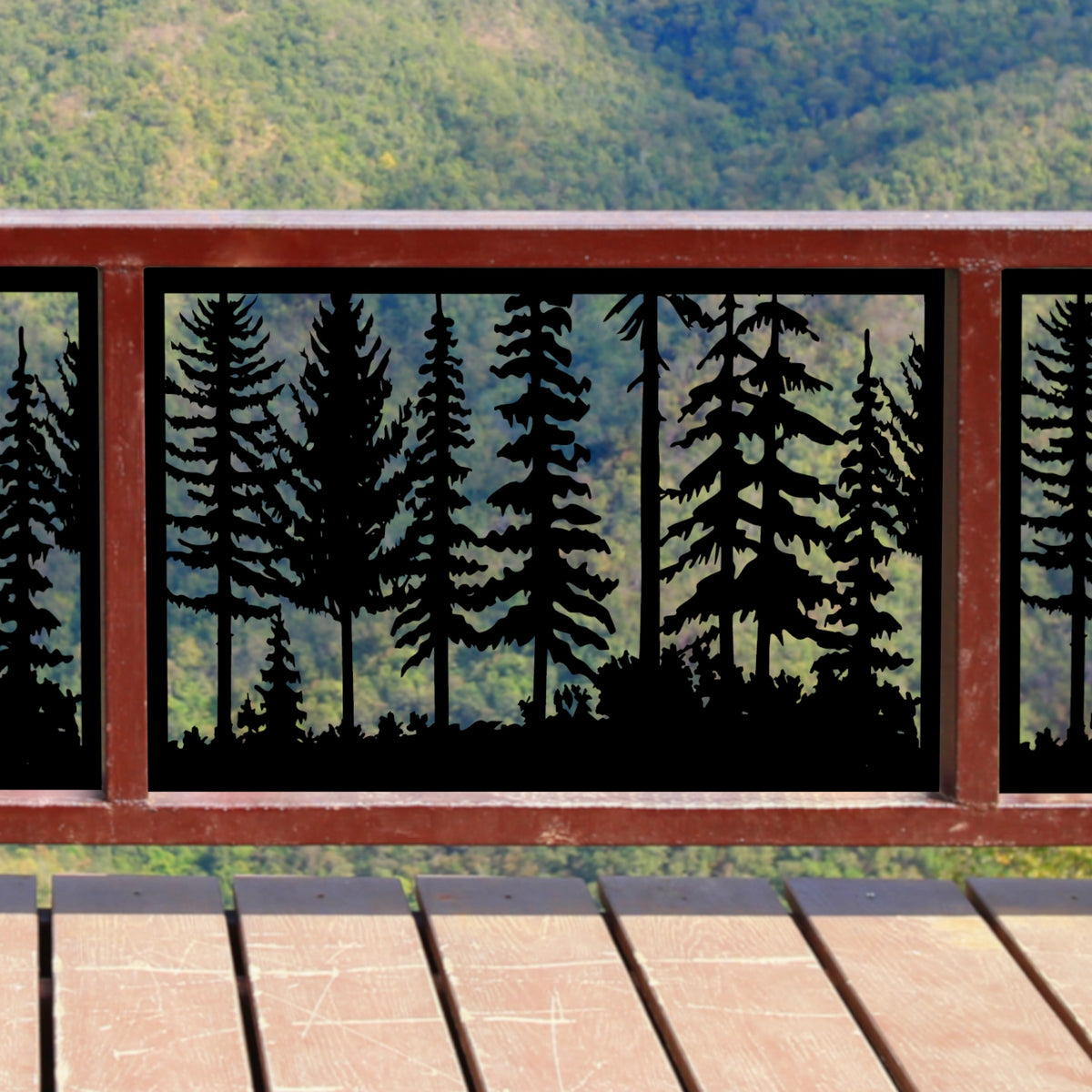 Forest Landscape Fence/Gate Panel Insert | Madison Iron and Wood
