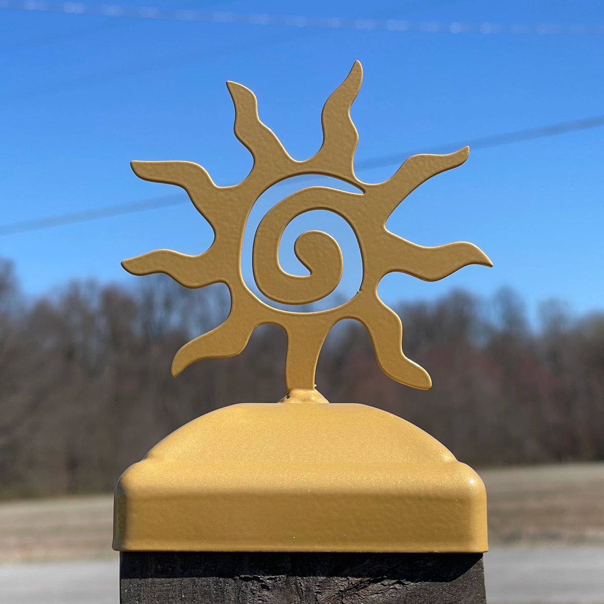 Sun Fence Post Cap – Fencing Decor - Madison Iron and Wood