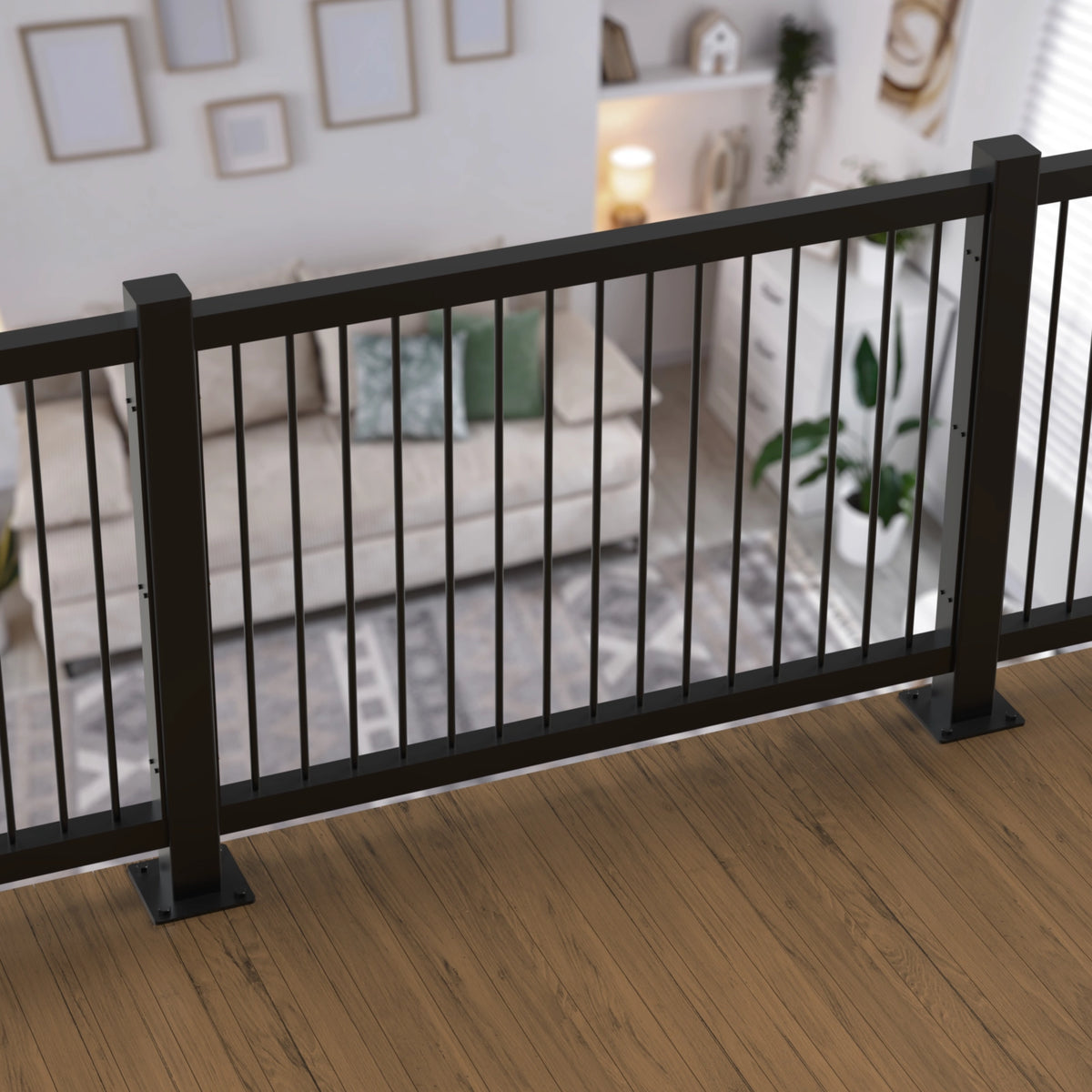 24"x30" - Round Spindle Fence/Gate Panel Insert - Madison Iron and Wood