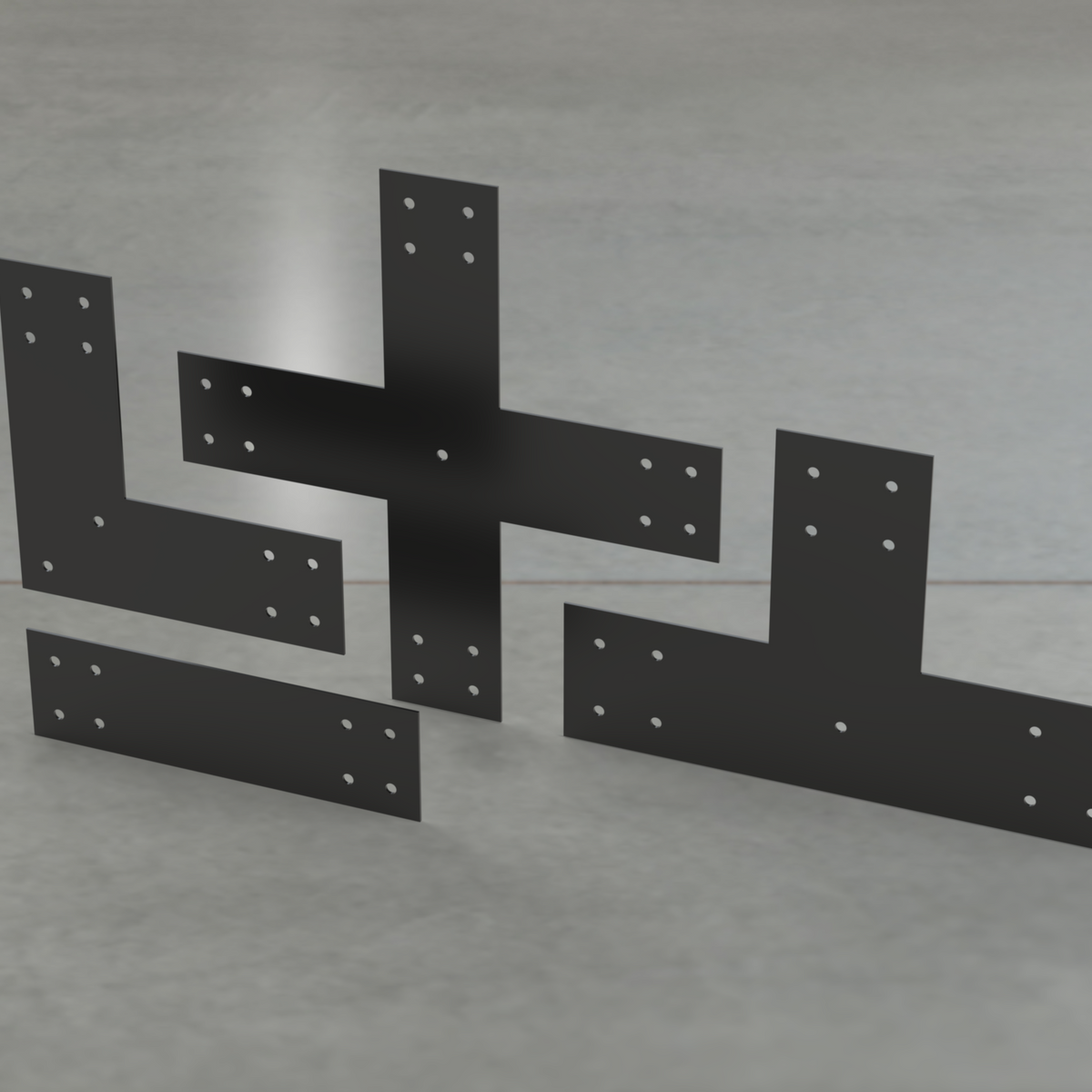 Post Brackets for 6x6 Dimensional Lumber, T, L, X, and Straight Brackets