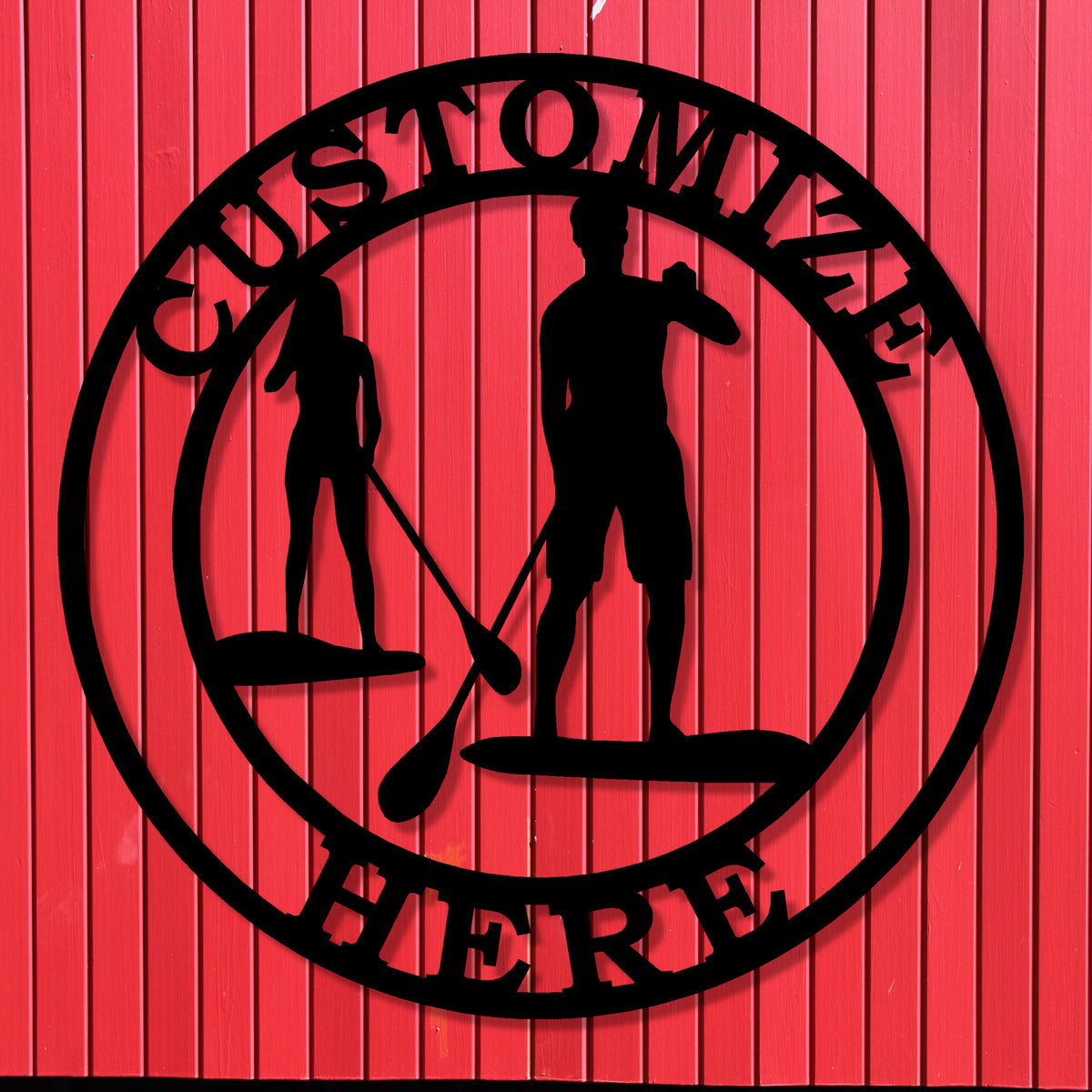 Personalized Paddle Board Metal Wall Art, Custom Outdoor Sign – Madison ...
