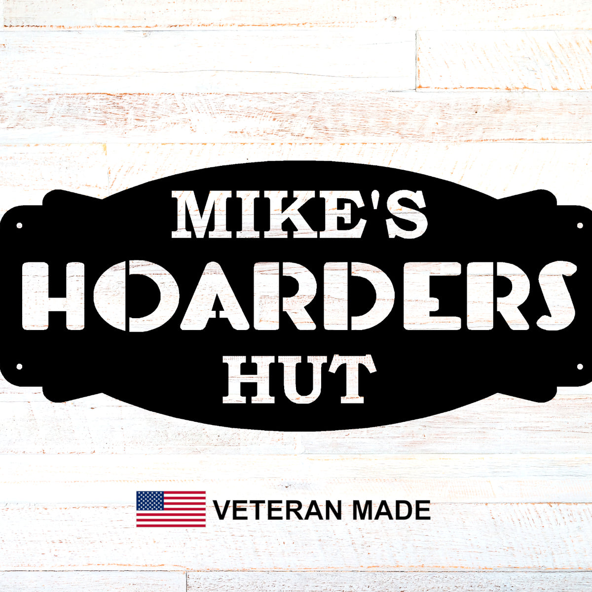 Personalized Hoarders Hut Shed Sign, Yard Barn Metal Outdoor Sign ...