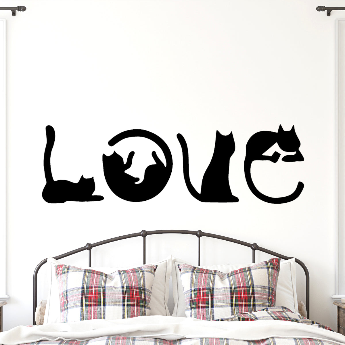 Cat Love In Cat Body Metal Word Sign – Madison Iron and Wood