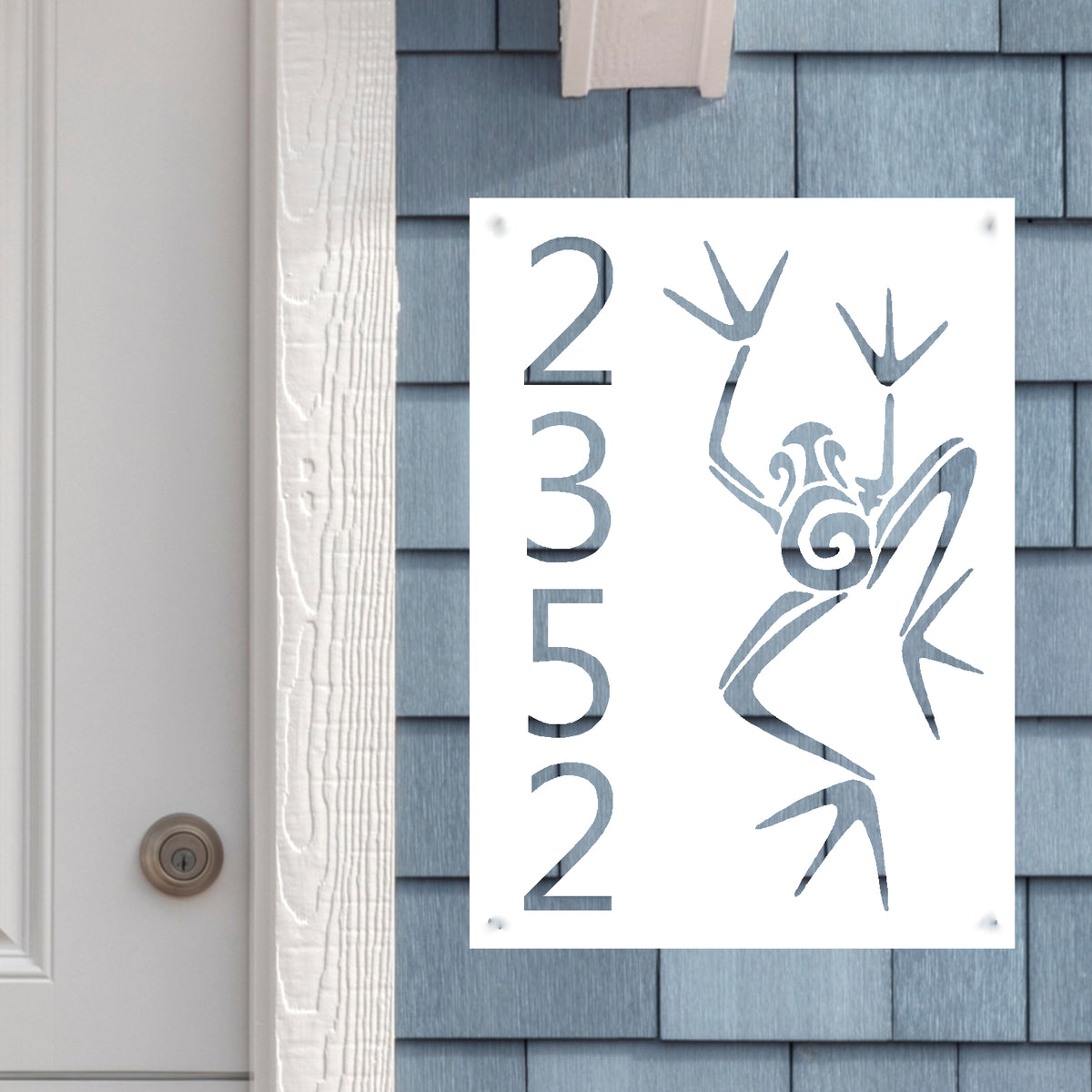 Frog Metal Address Sign