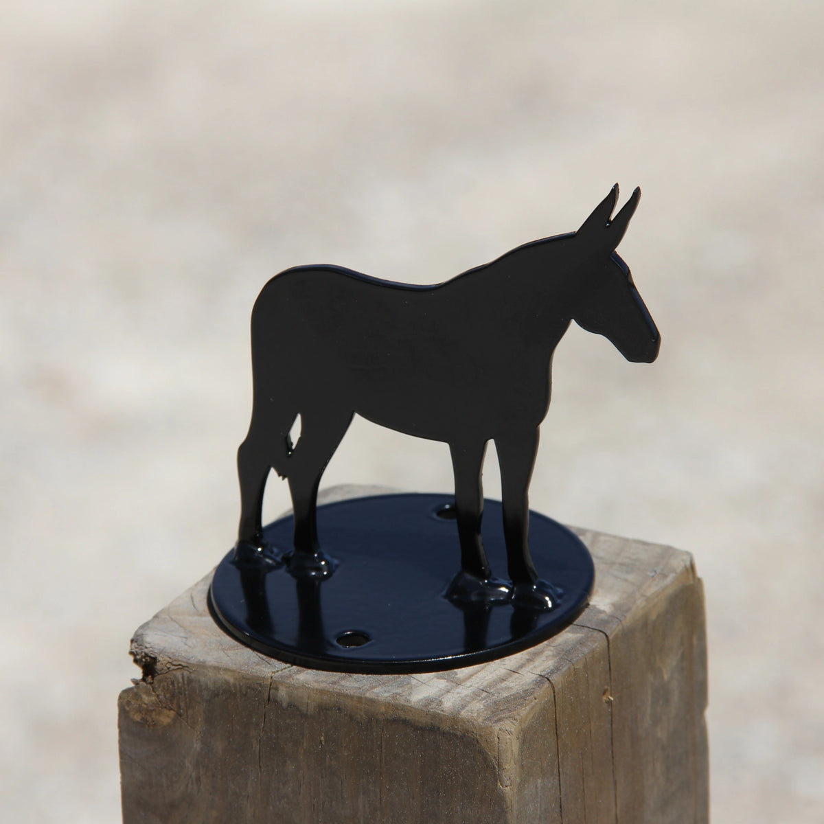 Goat Post Topper For Round Wood Post - Madison Iron and Wood