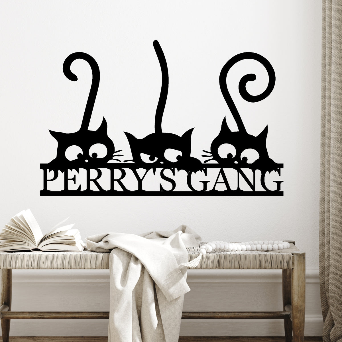 Curious Cats Personalized Metal Decor, If you have some lucky cats or ...