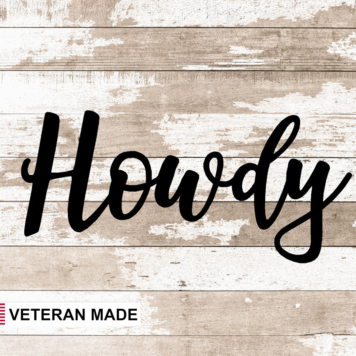 Howdy Metal Word Sign | Madison Iron and Wood