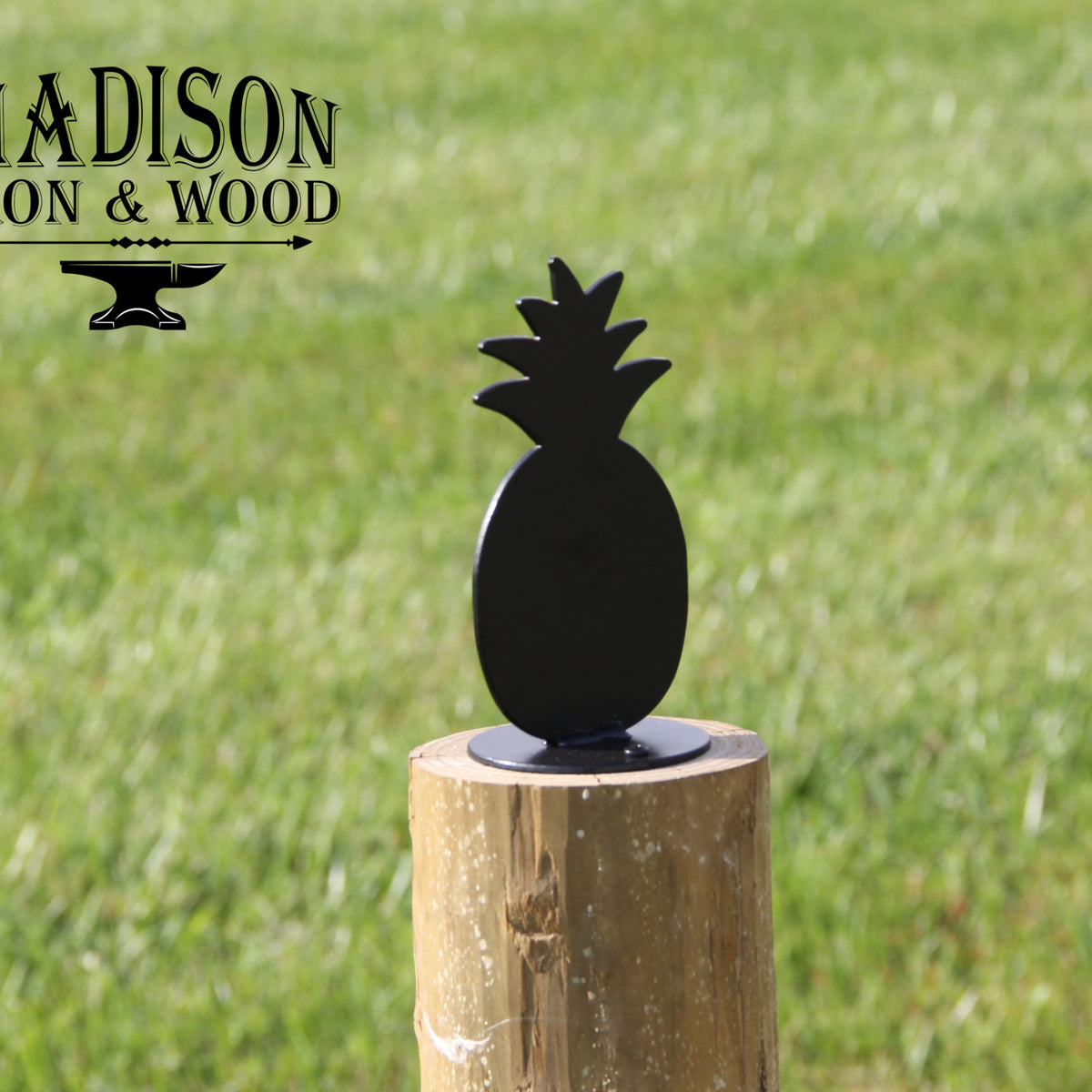 Pineapple Post Cap For Round Wood Fence Post, 3" x 3" actual size post ...
