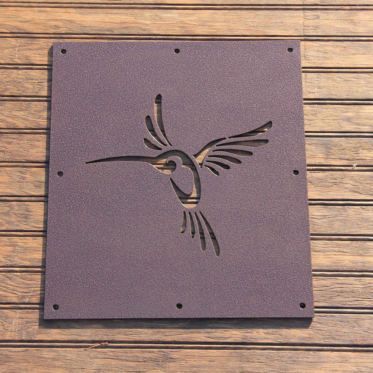 Hummingbird Steel Window Insert for Wood Gates | Madison Iron and Wood