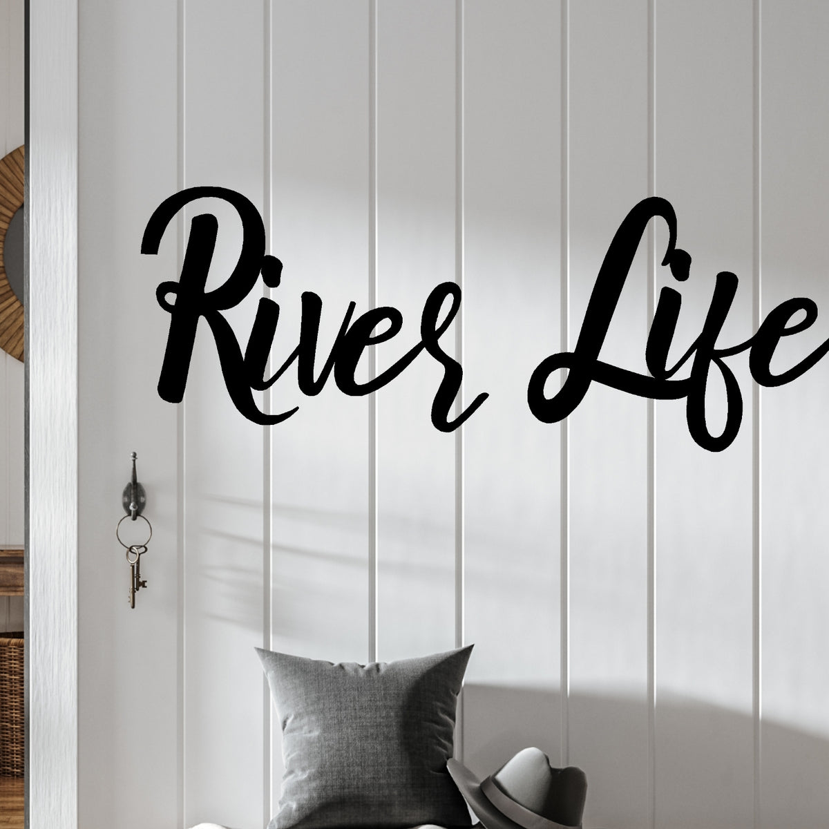 River Life Metal Word Sign – Madison Iron and Wood