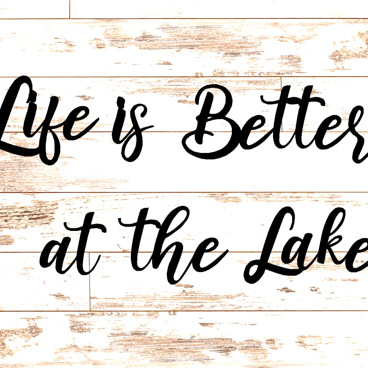Life is Better at the Lake, Cursive metal words for Lake House ...