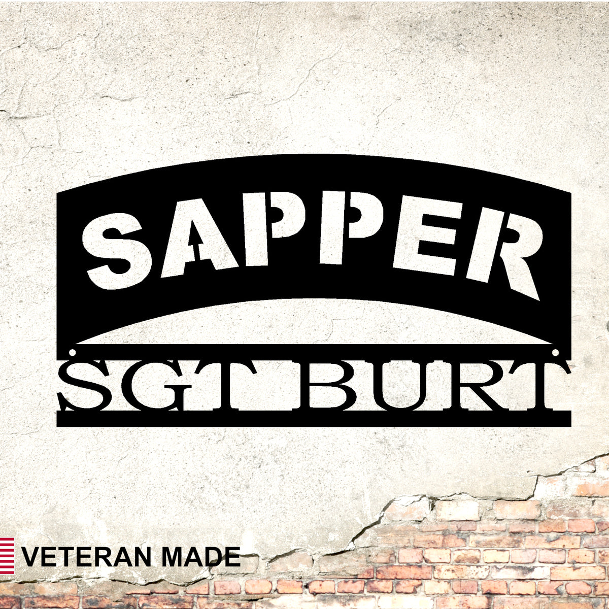 Sapper Personalized Metal Sign, Combat Engineer Sapper Veteran Decor