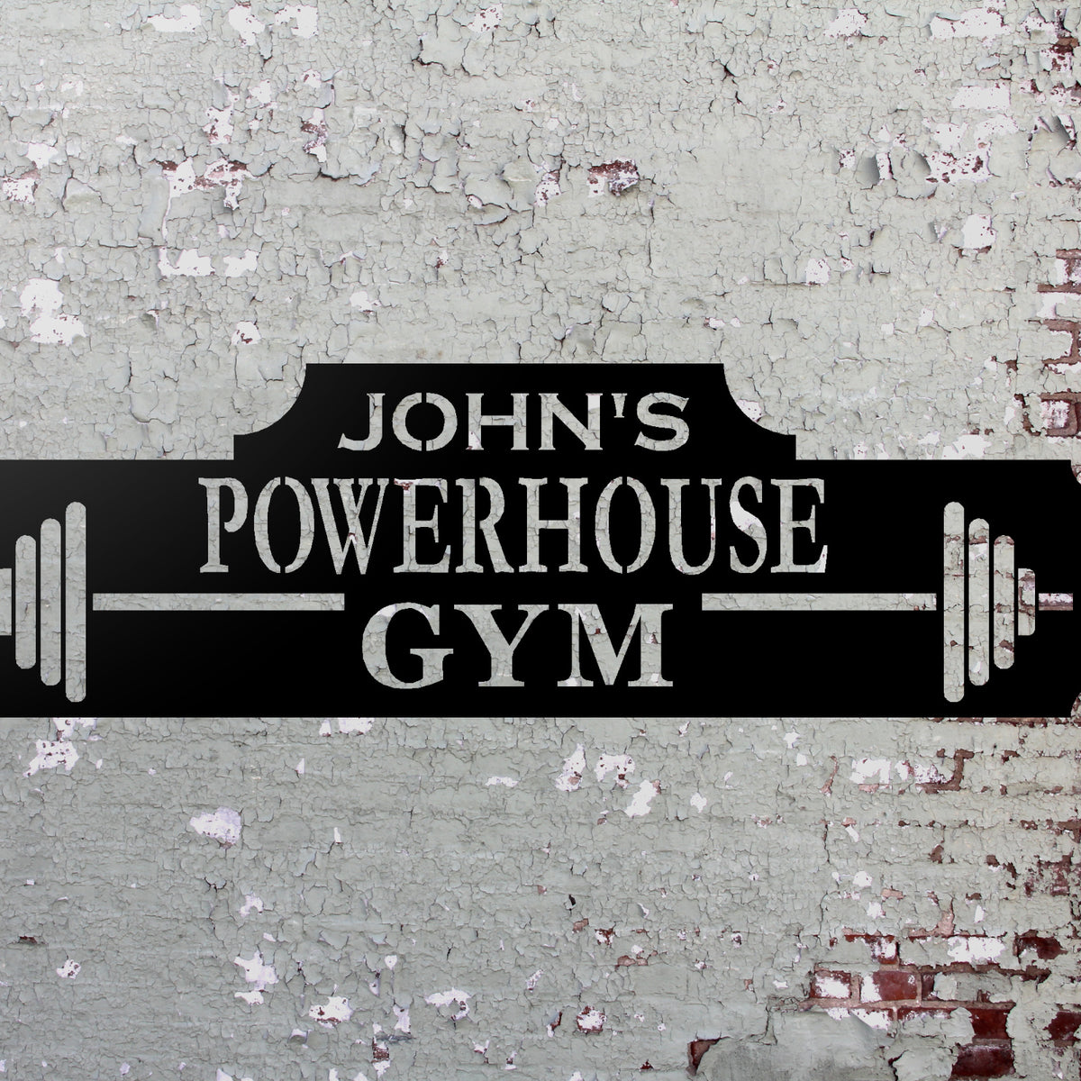 Personalized Gym Sign, Metal Home Gym Decor, Custom Workout Sign, Man ...