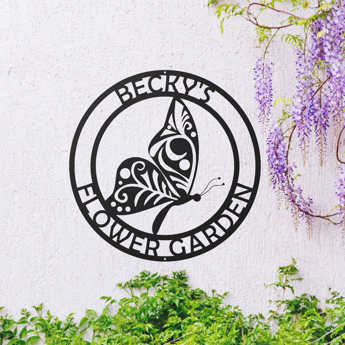 Butterfly Personalized Sign, Butterfly Custom Name Sign, Butterfly ...