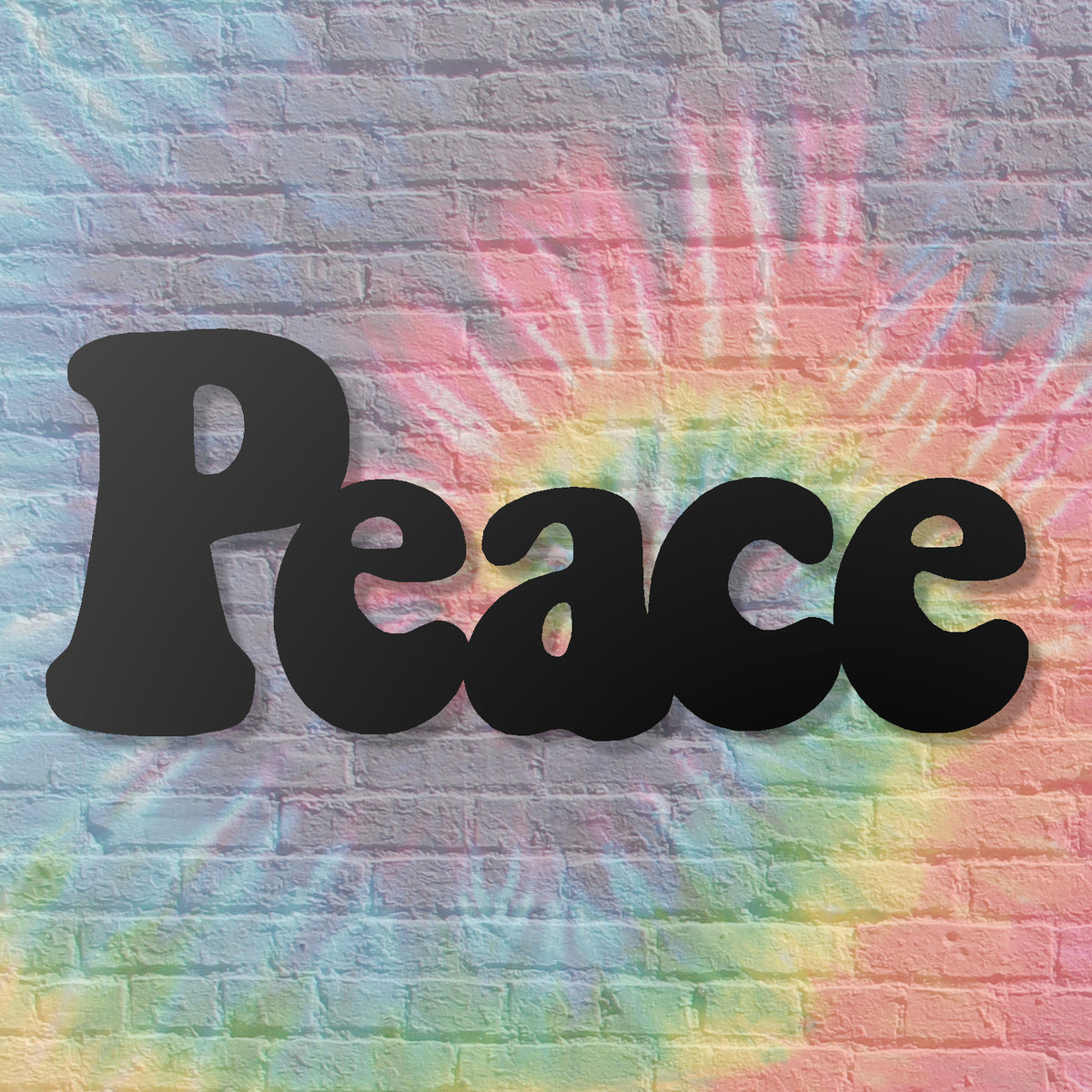 Peace Sign, Peace Metal Word Art, Hippie Decor, Custom word sign ...