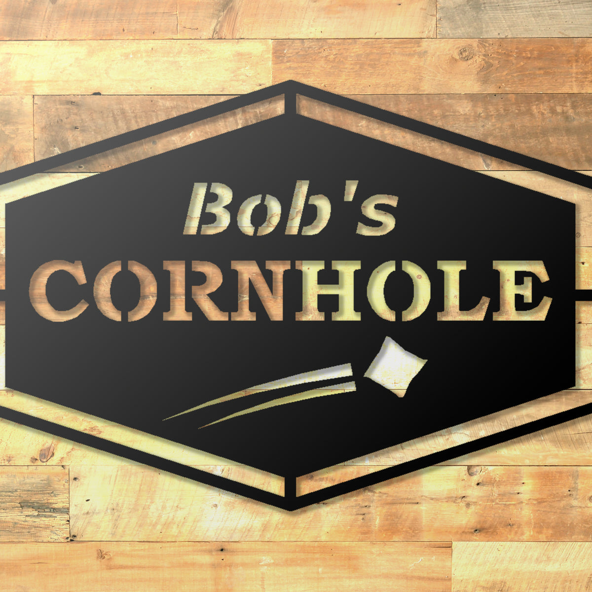 Cornhole Personalized Sign, Cornhole custom metal sign, Cornhole ...