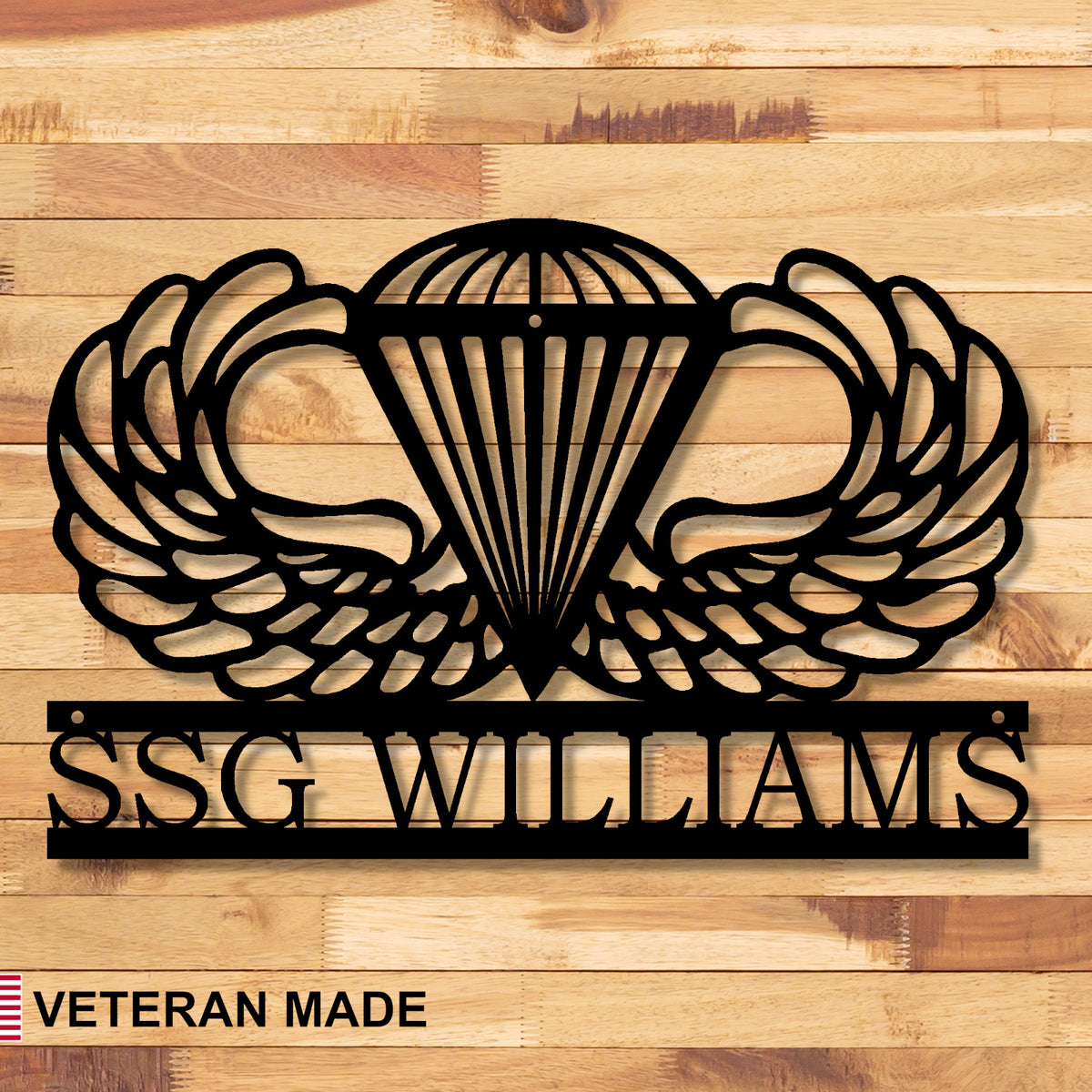 Airborne Wings Personalized Metal Sign, Army Airborne Custom Sign, Jump ...
