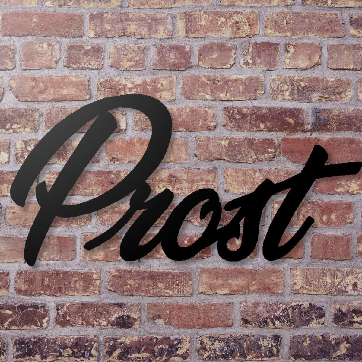 Prost, German Cheers Metal Word Sign | Madison Iron and Wood