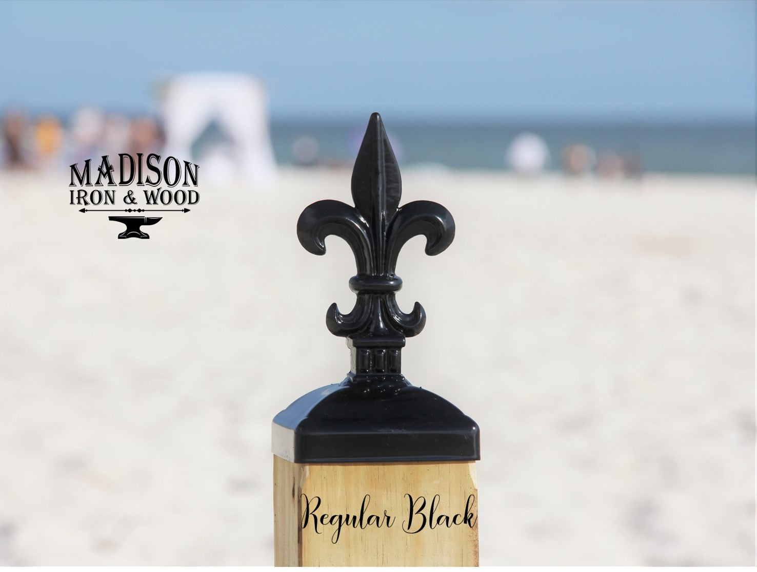 4x4 Wrought Iron Fence Post Cap | Madison Iron and Wood