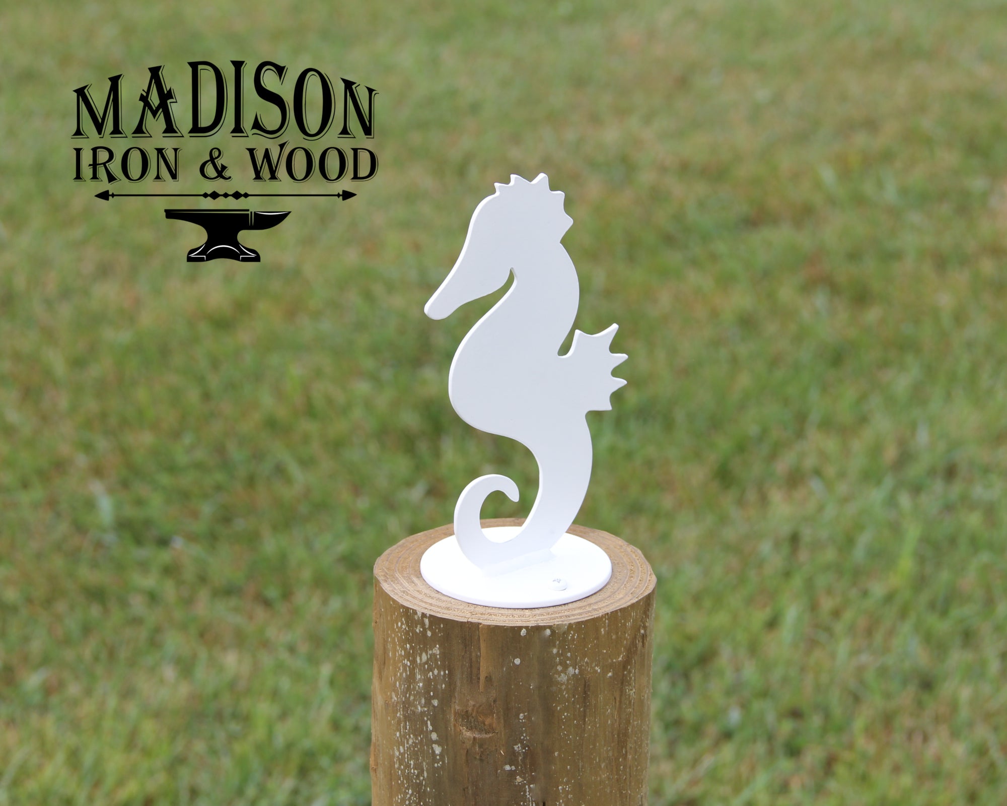 Seahorse Post Cap For Round Wood Fence Post, 3" x 3" actual size post ...