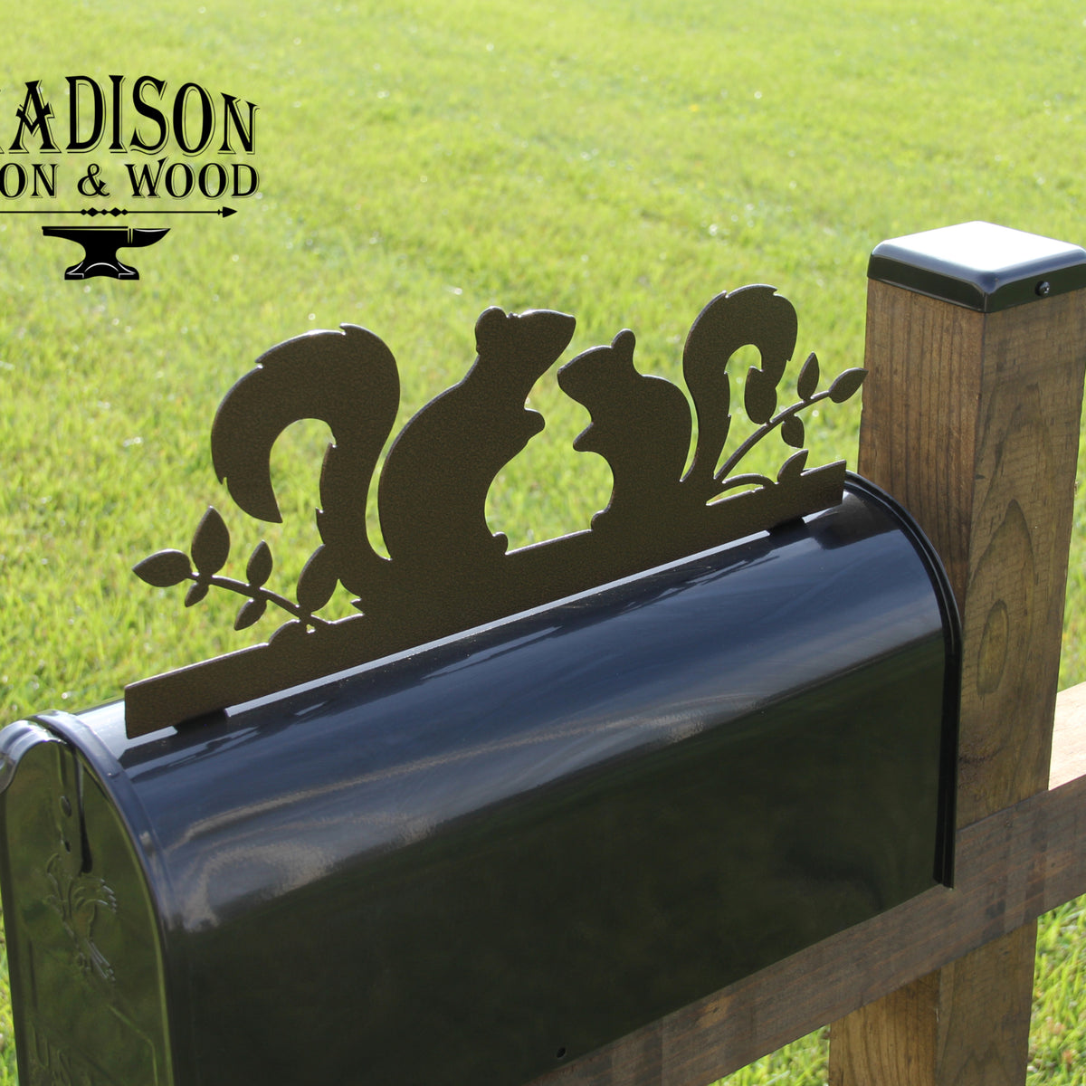 Squirrel Mailbox Topper, Decorative Mailbox sign, Metal Squirrel ...