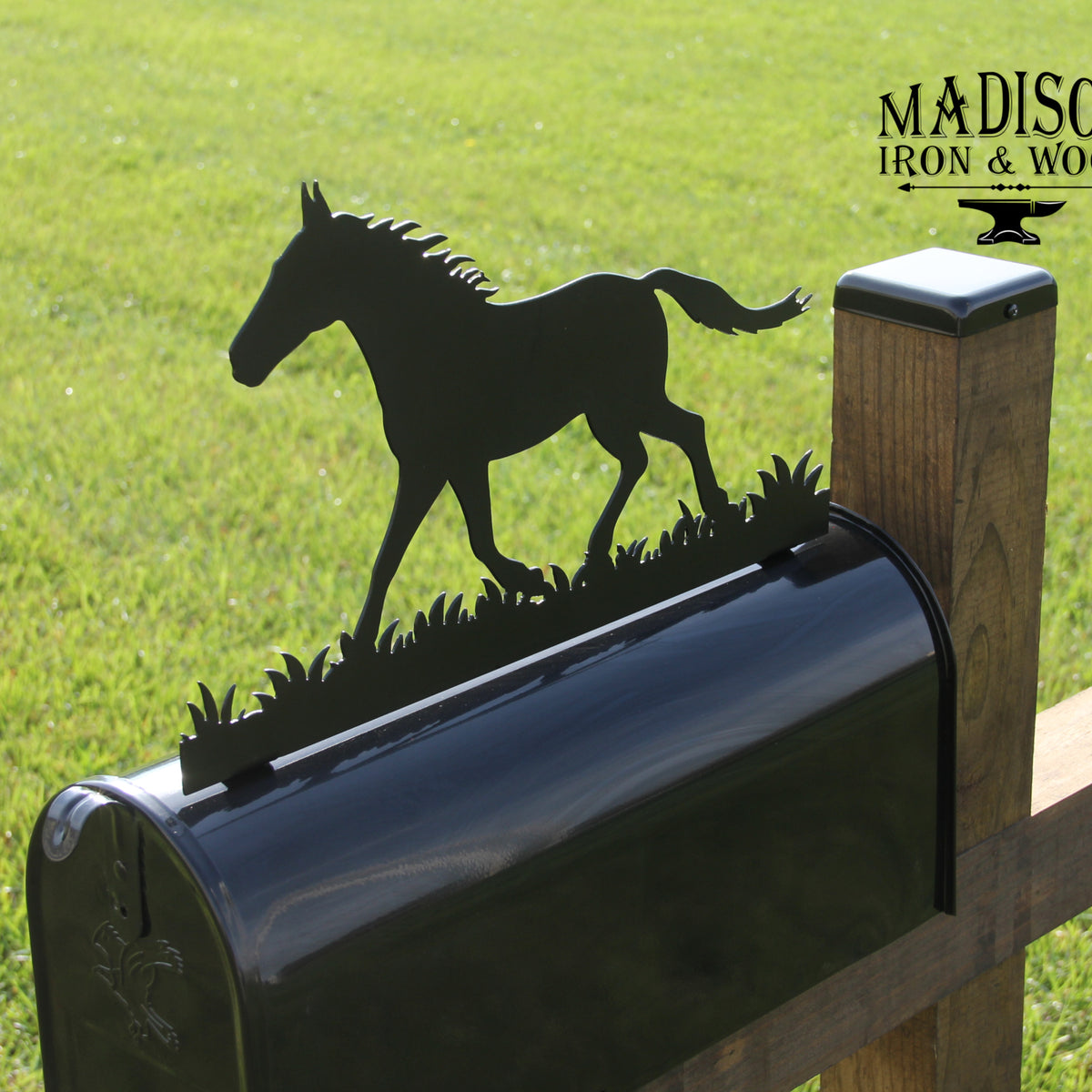 Horse Mailbox Topper | Madison Iron and Wood