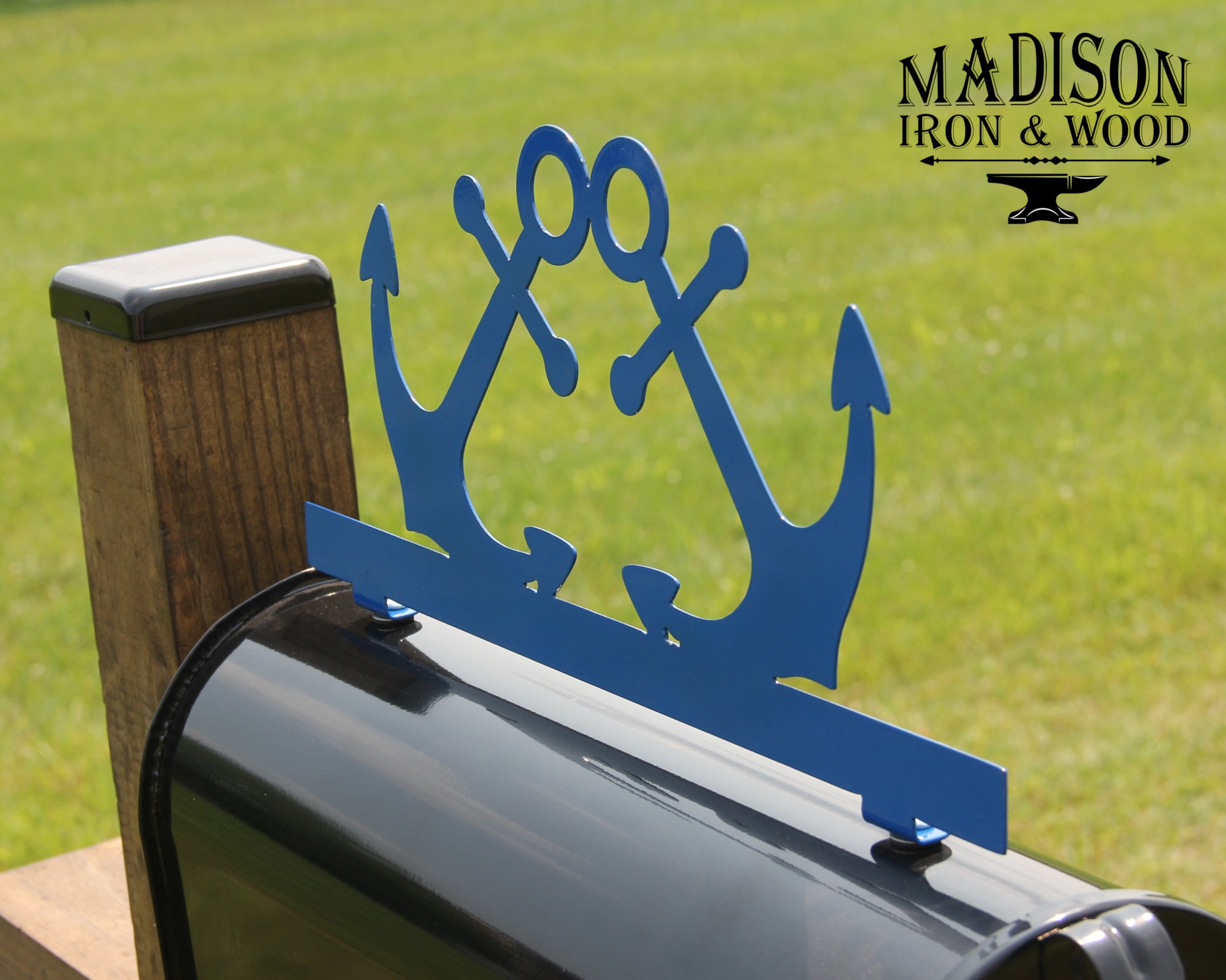 Anchor Mailbox Topper, Decorative Mailbox sign, Beach Themed Mailbox ...