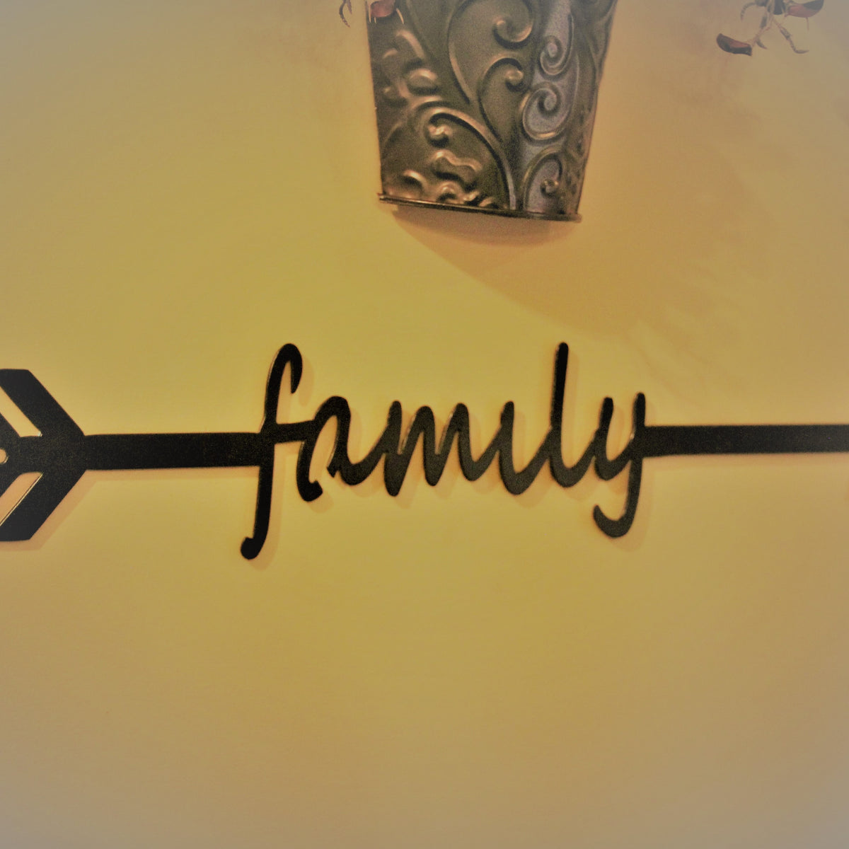 Worded Arrow Metal Word Sign | Madison Iron and Wood