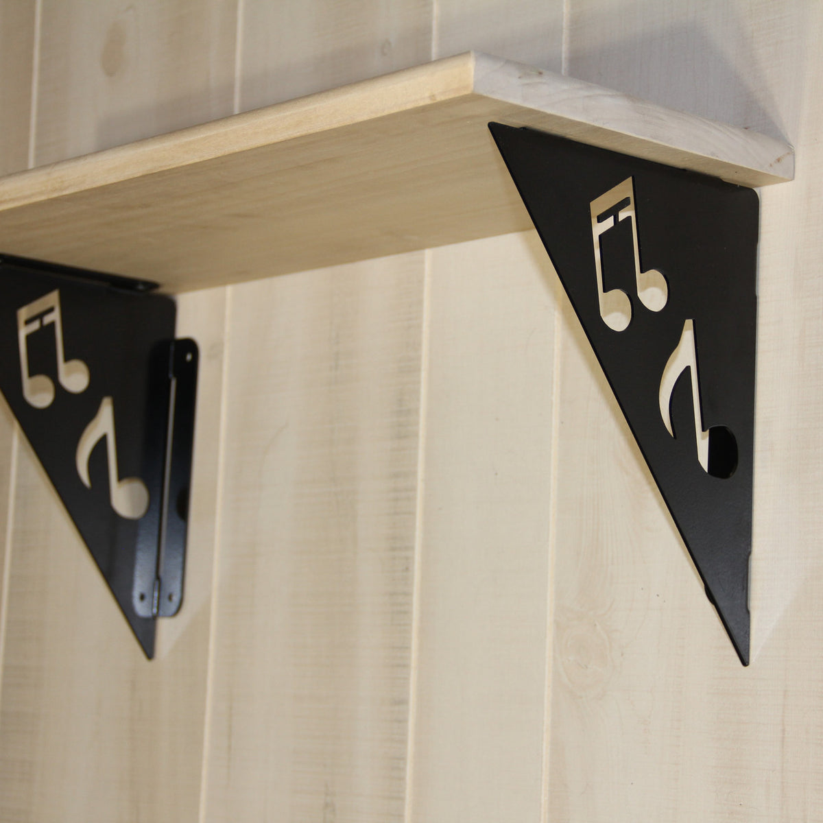 Corner Brackets, Musical Notes Design, 7"x9" Trophy Shelf Braces