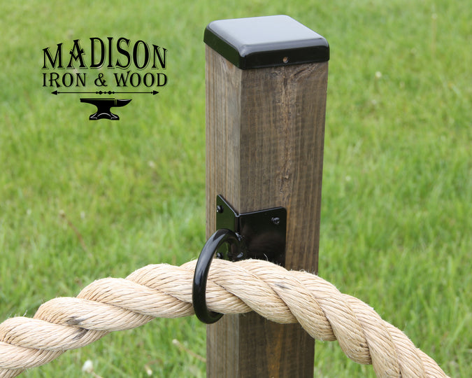 Corner Pole Rope Fence Bracket, Large Rope Holder for Rope Fence with ...