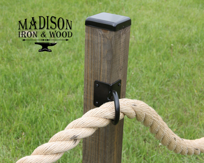 Corner Pole Rope Fence Bracket, Large Rope Holder for Rope Fence with ...