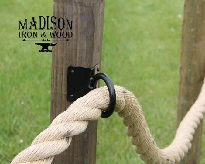 Corner Pole Rope Fence Bracket, Large Rope Holder for Rope Fence with ...