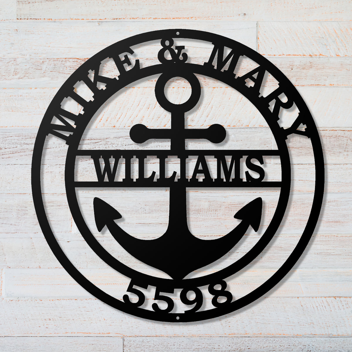 Personalized Anchor Name Sign, Custom Ship Anchor Decor, Beach Decor ...