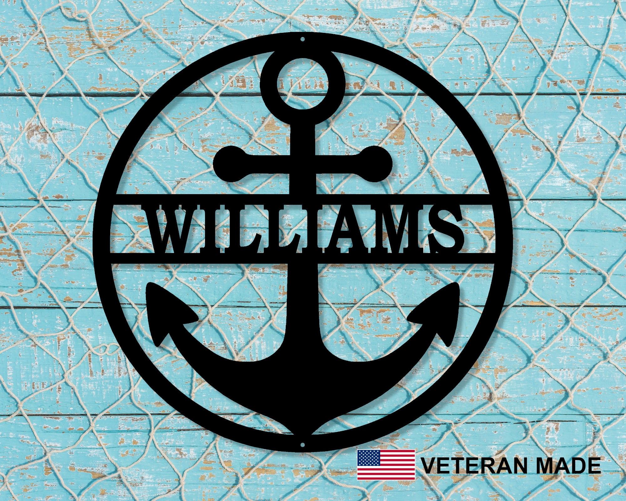 Personalized Anchor Name Sign, Custom Ship Anchor Decor, Beach Decor ...