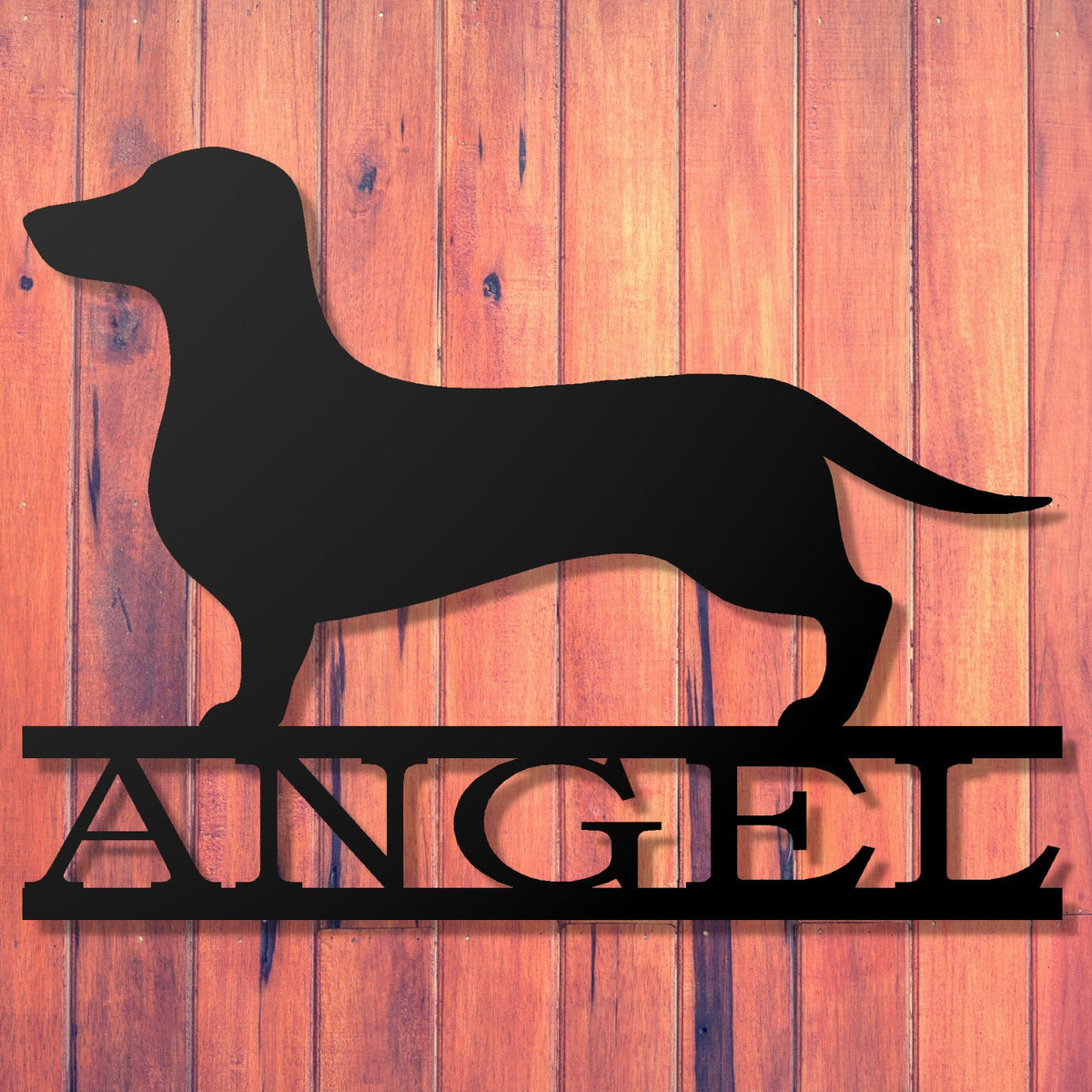 Dachshund Family Name Sign, Custom House Number Sign, Dog Decor ...
