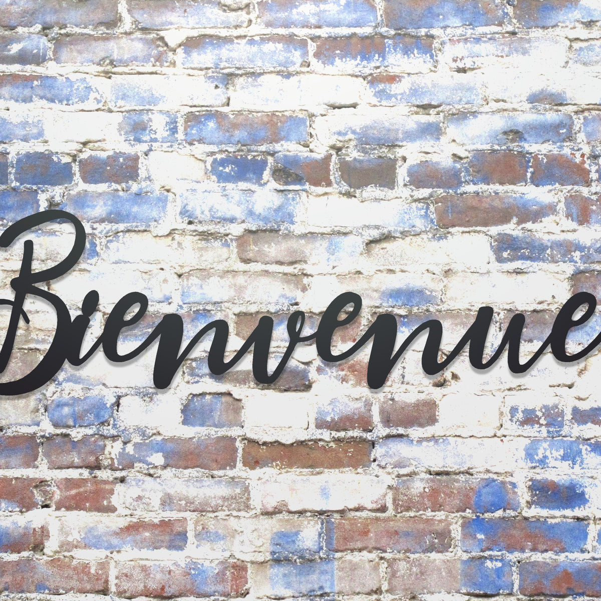 Bienvenue Metal Word Sign - Madison Iron and Wood