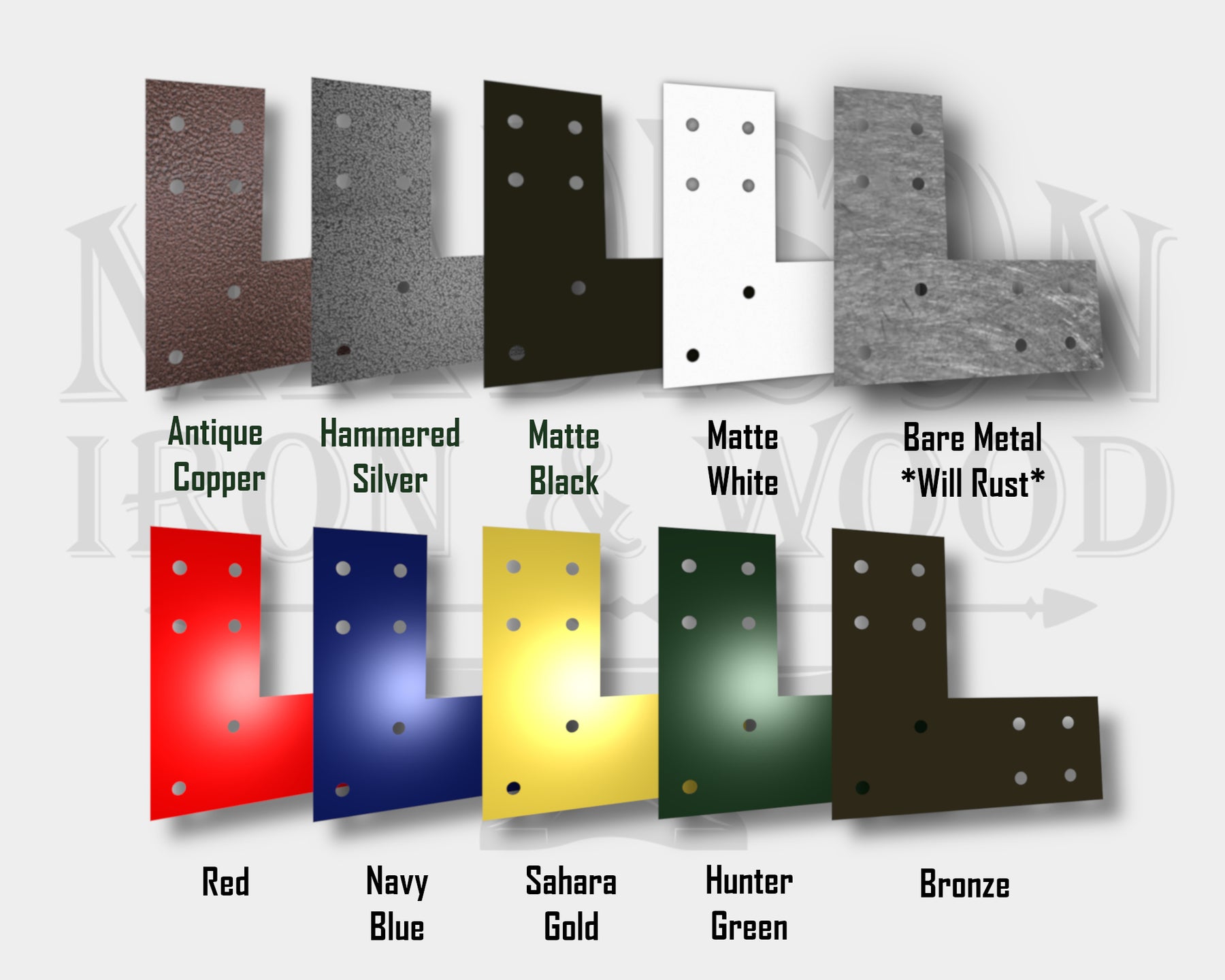 Standard Style Metal Brackets - Madison Iron and Wood