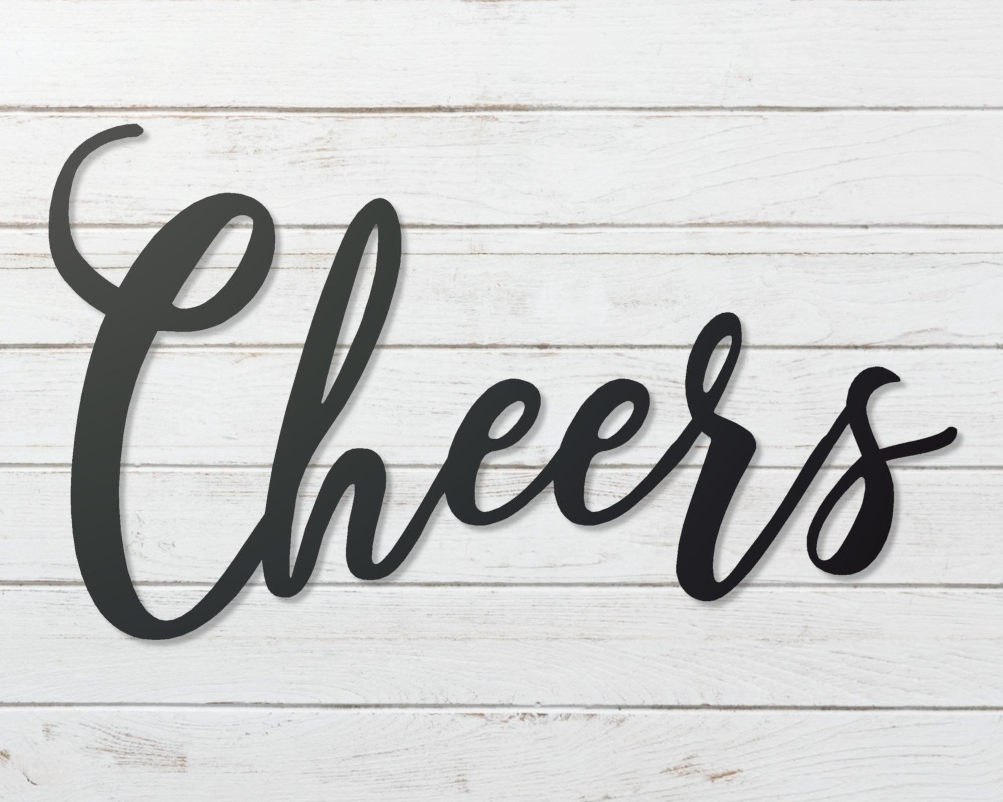 Cheers Metal Word Sign - Madison Iron and Wood