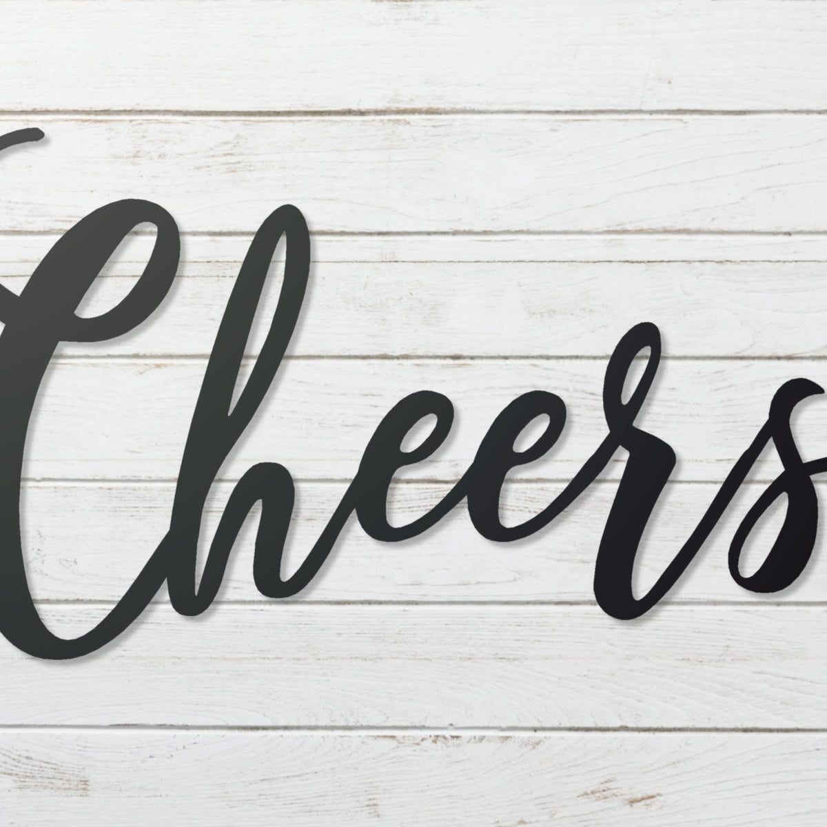 Cheers Metal Word Sign - Madison Iron and Wood