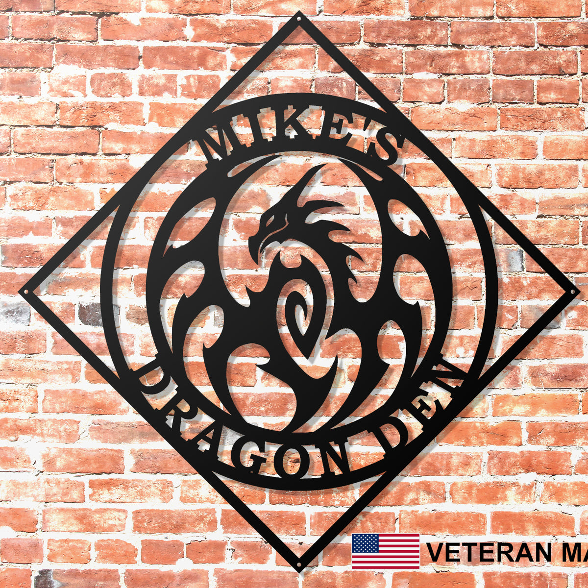 Dragon Personalized Metal Sign, Gothic Custom Decorative Sign, Medieval ...