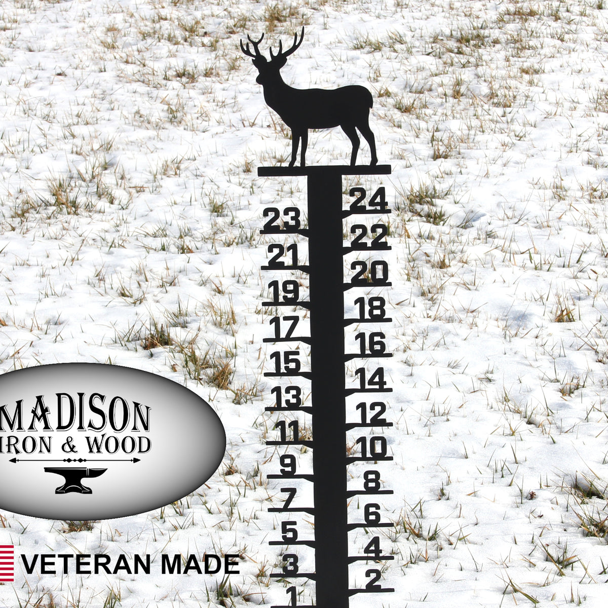 Deer Snow Gauge | Madison Iron and Wood