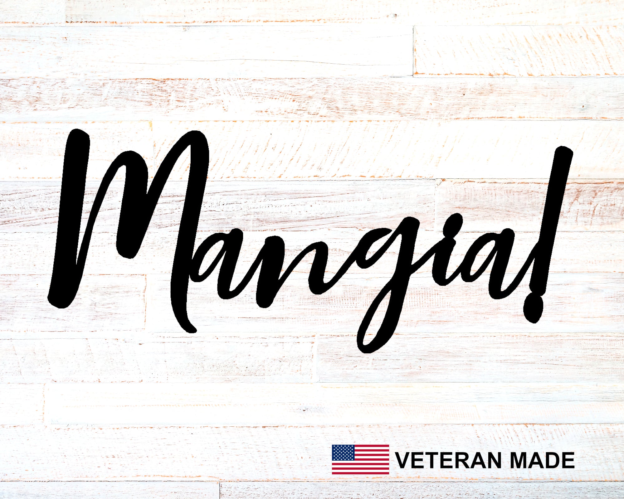 Mangia! Metal Word Sign, Decorative Metal Wall Hanging for Kitchen and ...