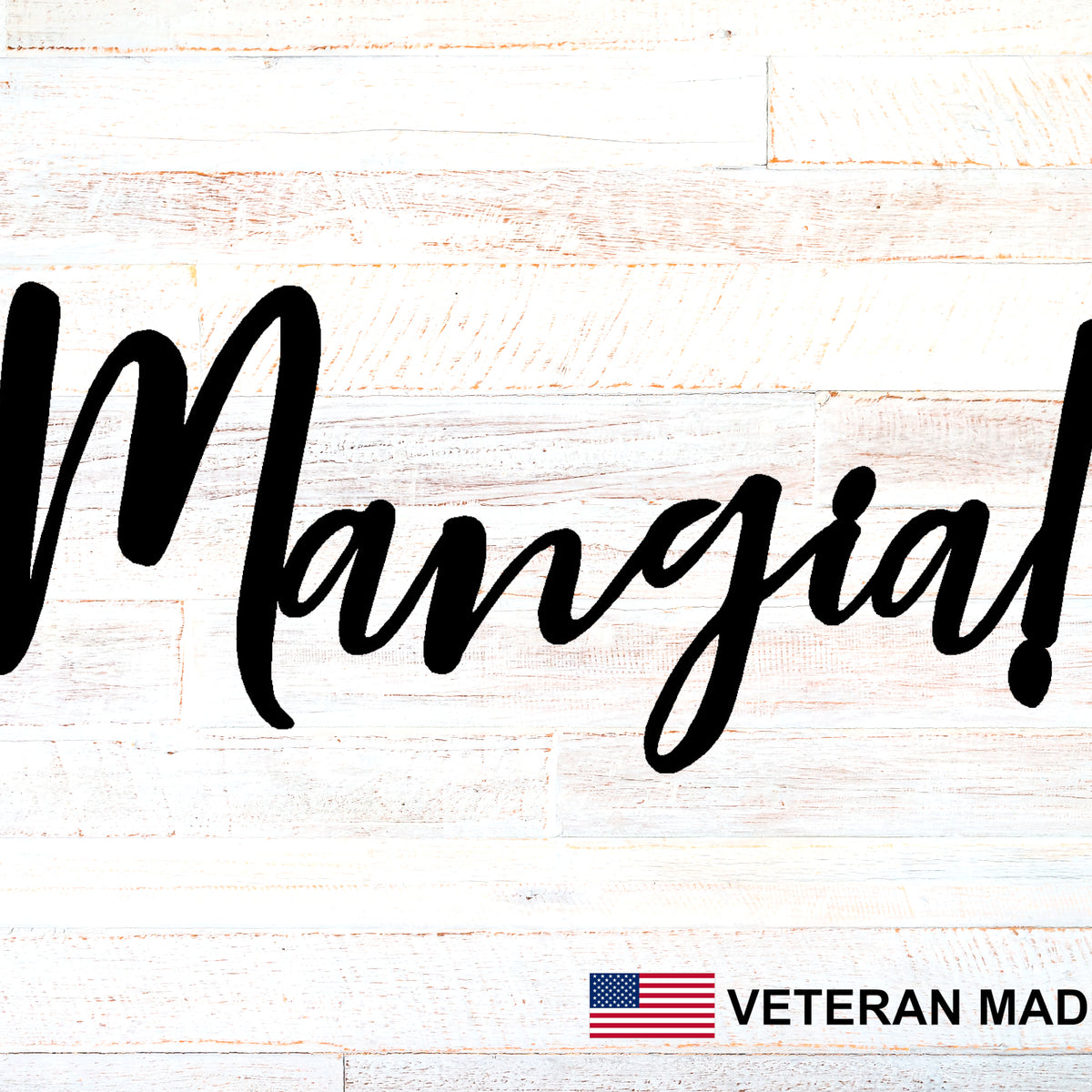 Mangia! Metal Word Sign, Decorative Metal Wall Hanging for Kitchen and ...