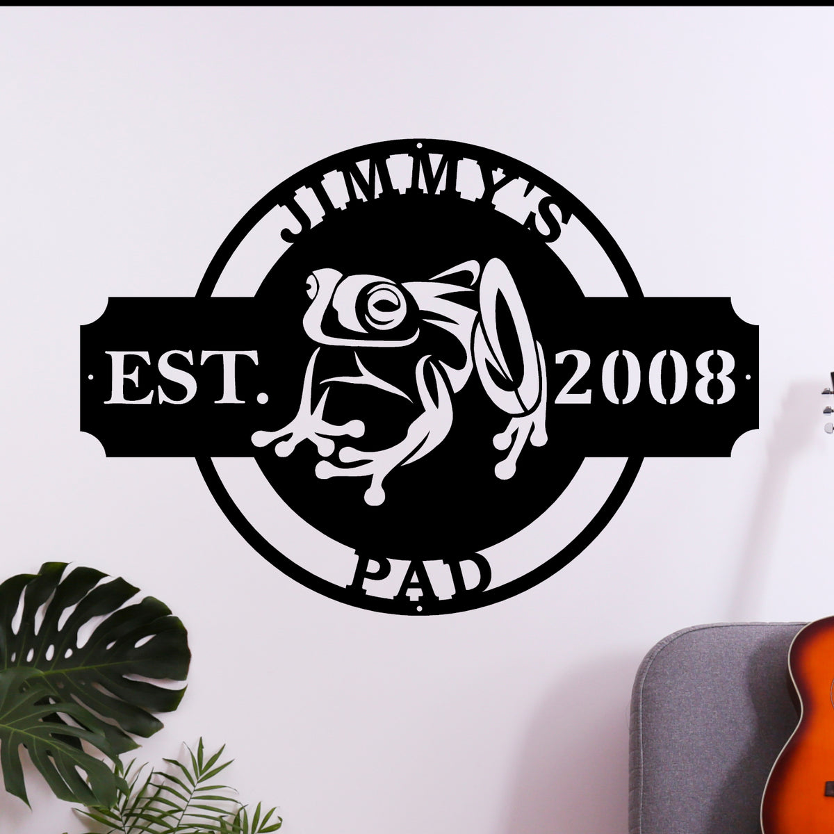 Frog name Sign, Personalized Sign, Custom Established date Frog Sign ...