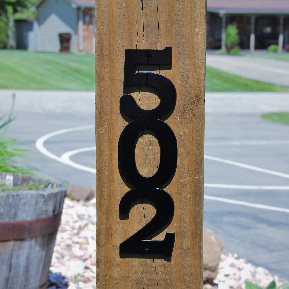Vertical Street Number Metal Address Sign (Numbers Only)