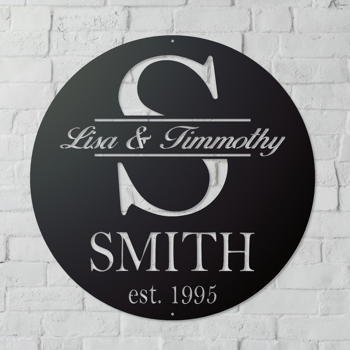 Personalized Monogram Sign with Family Name and Established date