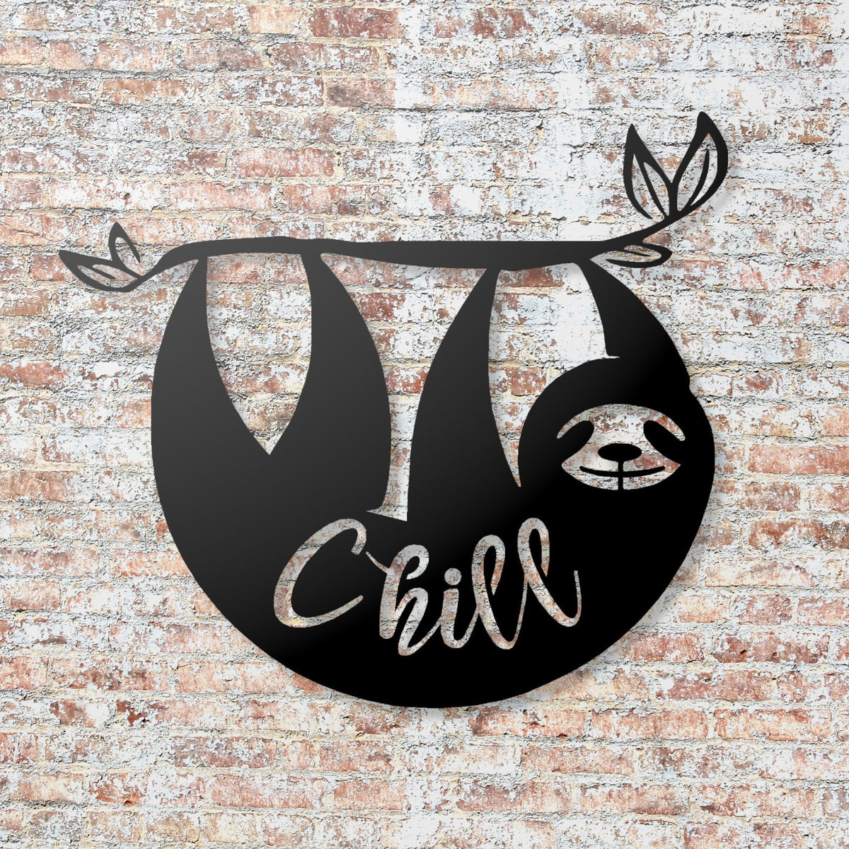 Sloth Chill Sign, Hanging Sloth Wall Art, Family Room Decor, Dorm Decor ...