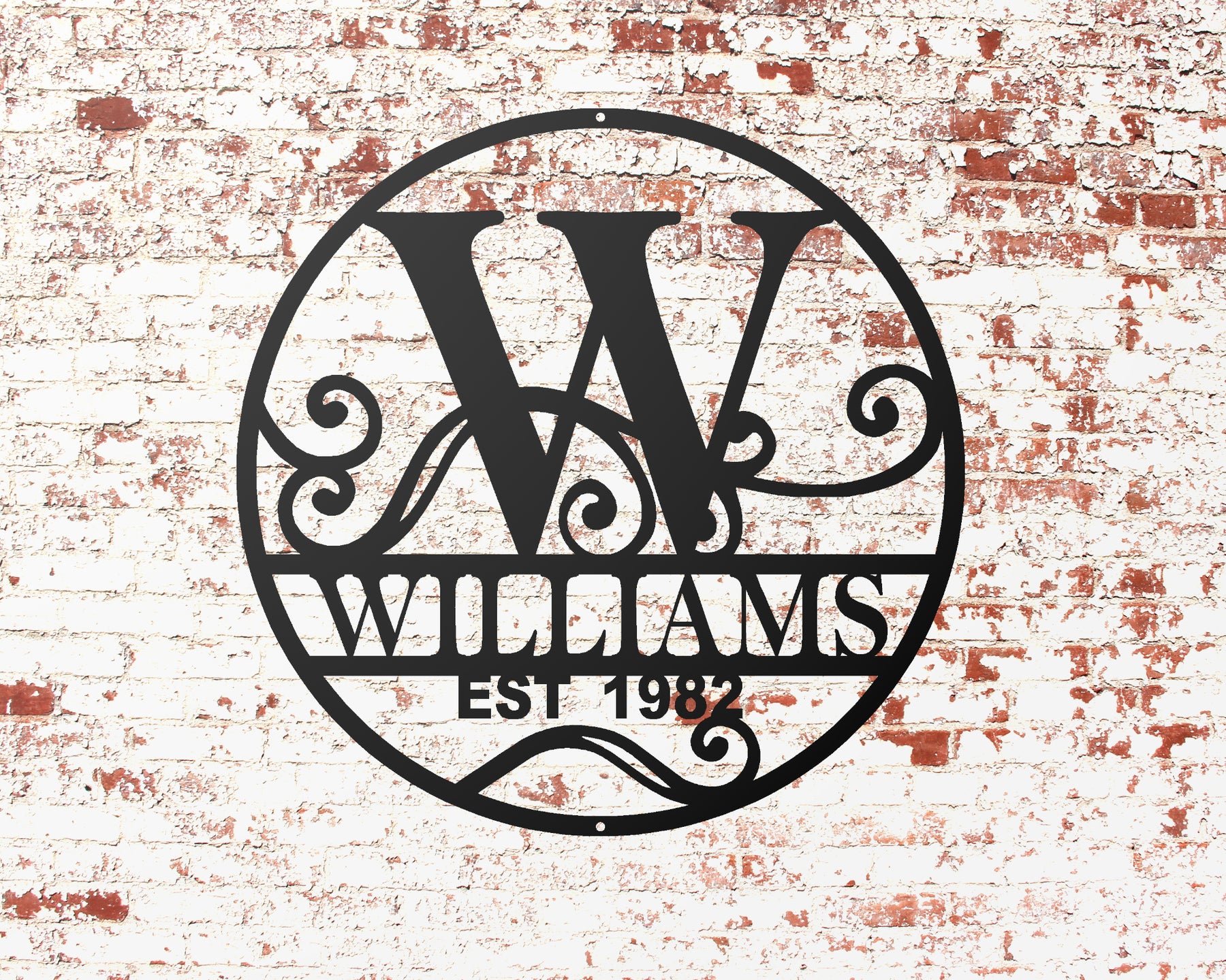 Personalized Metal Wall Decor - Madison Iron and Wood